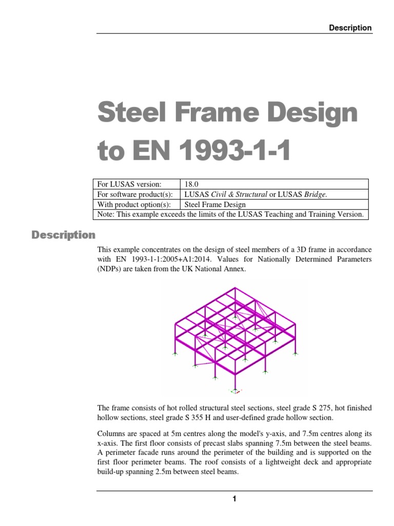 Steel Frame Design | PDF