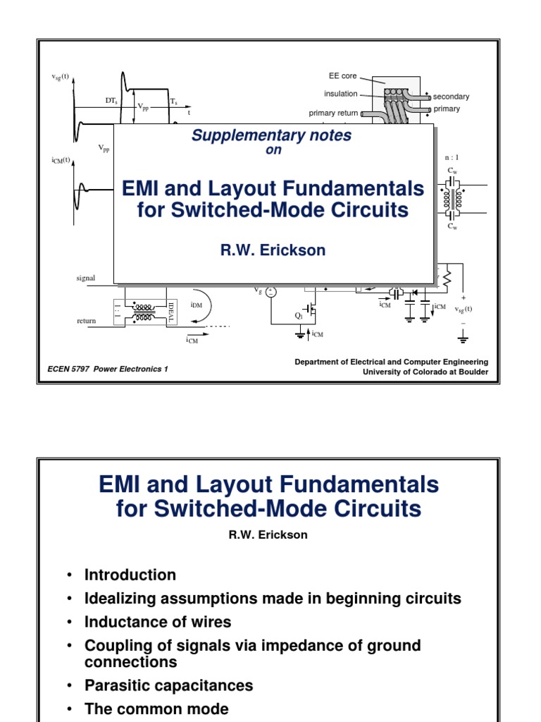 EMI and Layout Fundamentals | PDF | Inductance | Capacitor