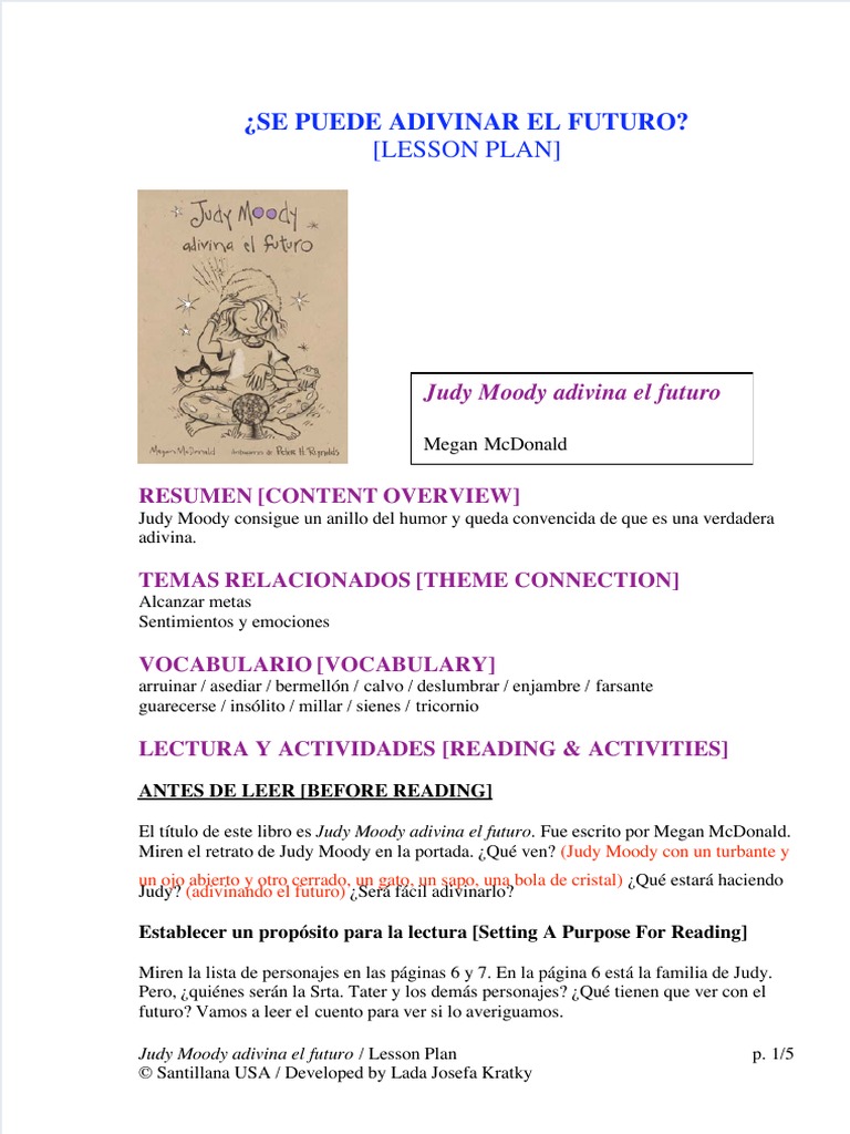 Judy Moody Adivina El Futuro LP | PDF