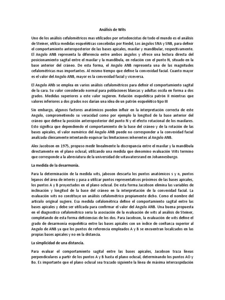 Análisis de Wits | PDF | Estudios de idiomas extranjeros