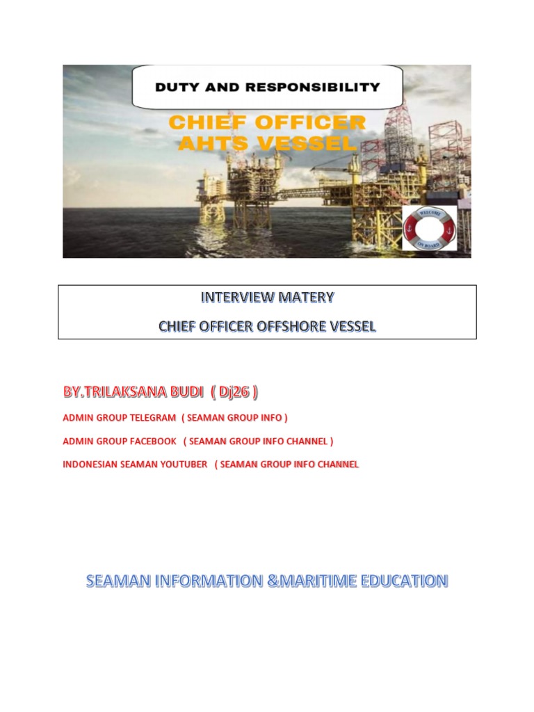 Bahan Interview - Chief Officer Offshore | PDF | Technology & Engineering