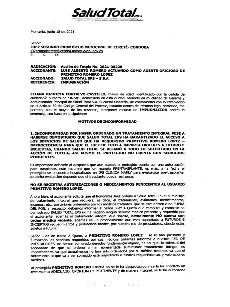 Escrito de Impugnacion | PDF Escrito de Impugnacion | PDF