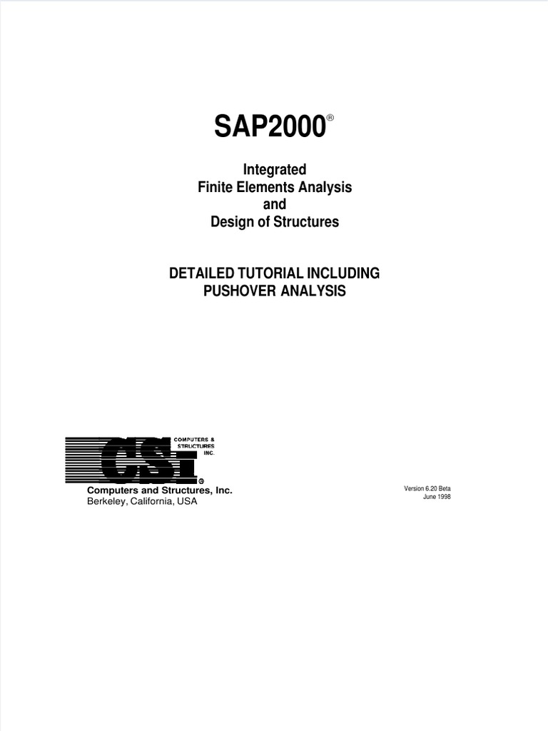Dokumen - Tips - Sap2000 Detailed Tutorial Including Pushover Analysis | PDF
