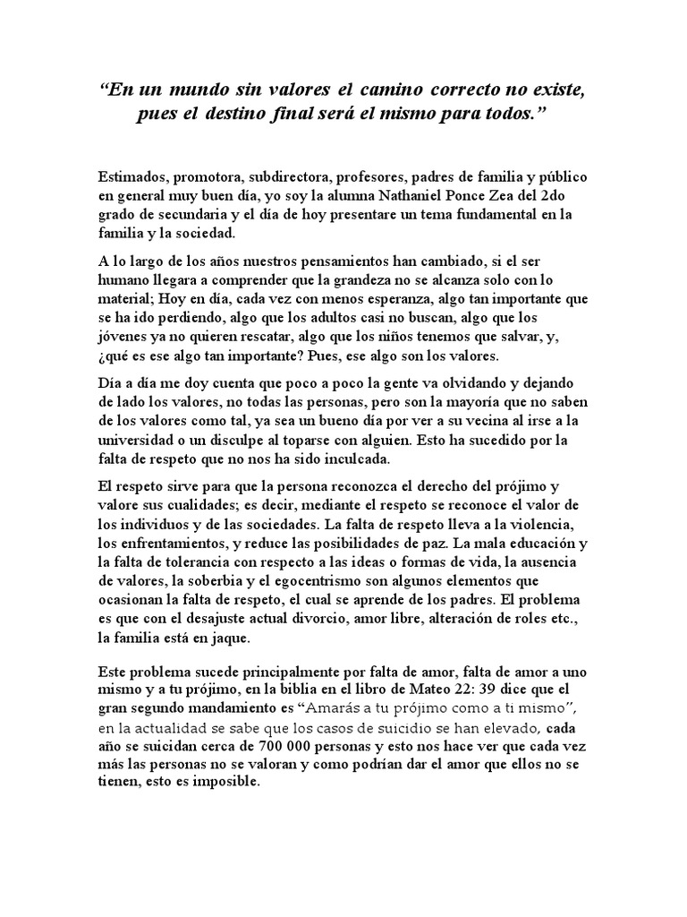 Oratoria de Valores | PDF