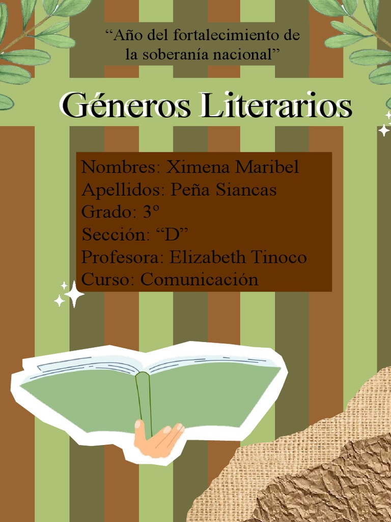 Album de Generos Literarios (Comunicacion) - Ximena Peña 3D | PDF