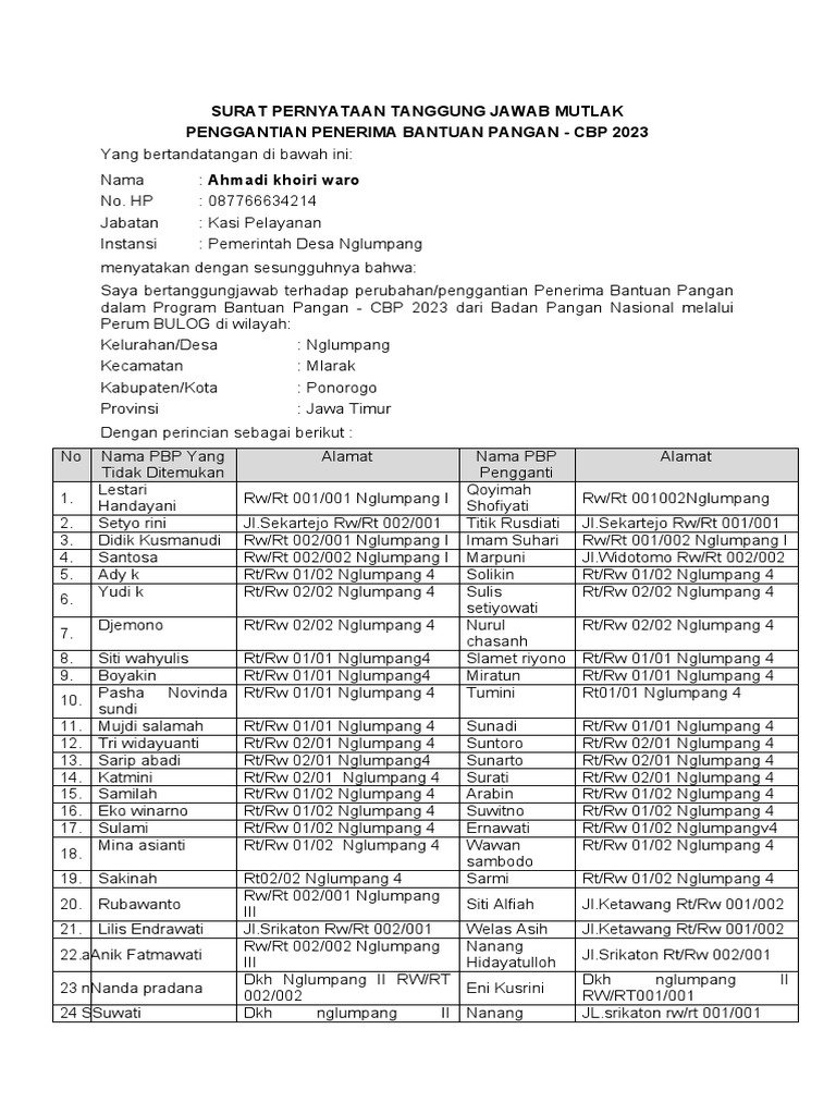 03. FORMAT SPTJM DAN BAST (2) (1) | PDF