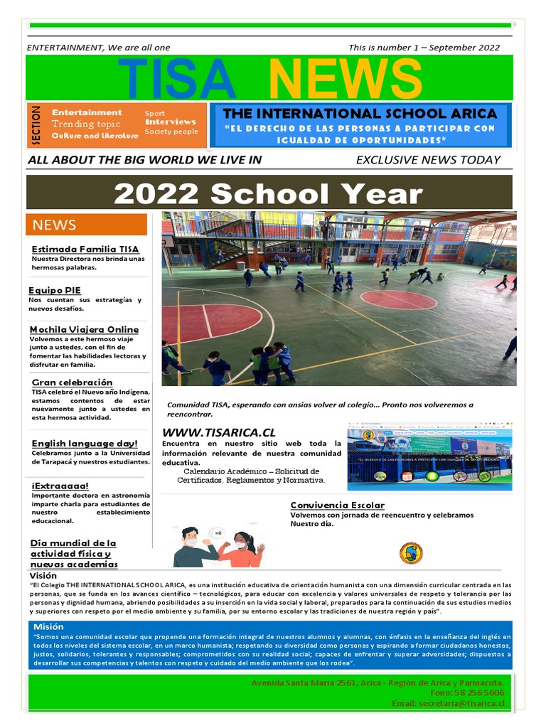 1 TISA NEWS 2022 September | PDF | Aprendizaje | Universo