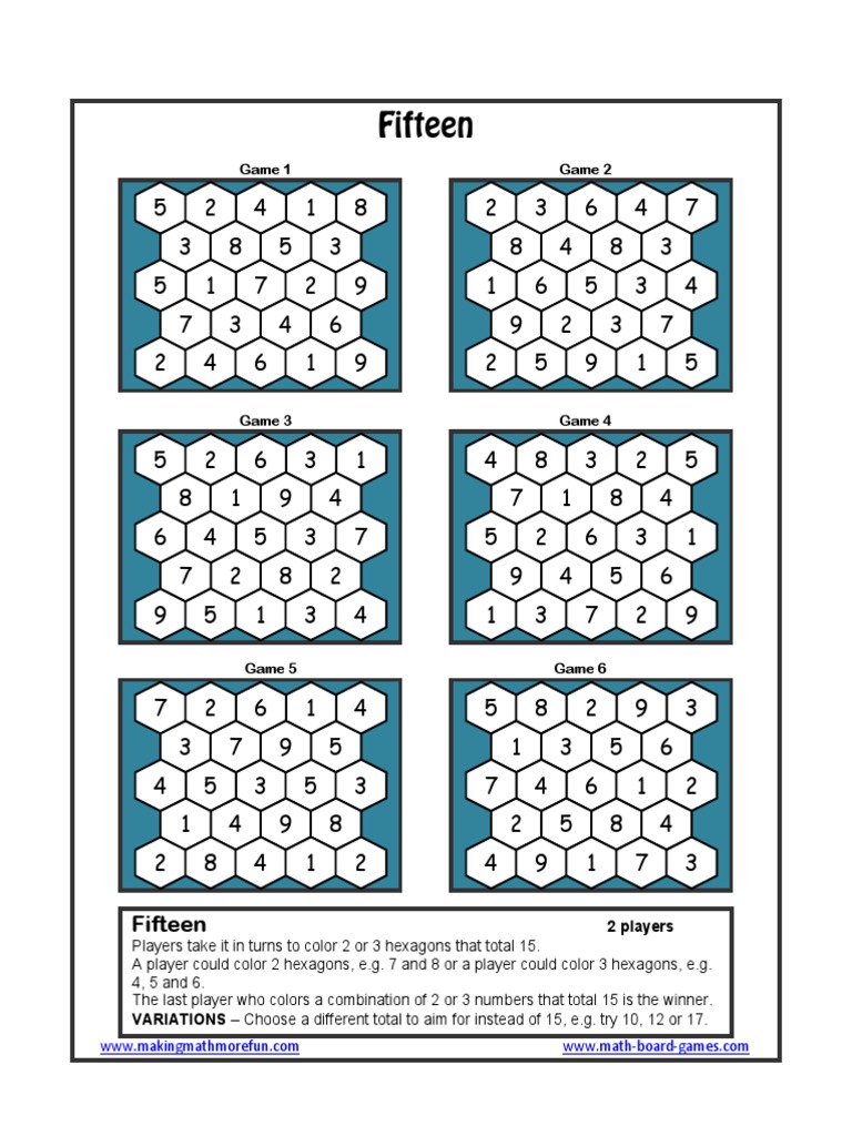 Competative Math Games | PDF