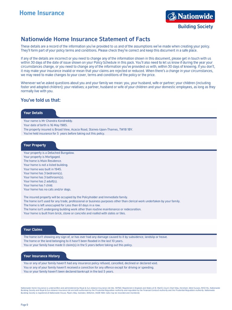 Your Statement of Facts | PDF | Insurance | Justice