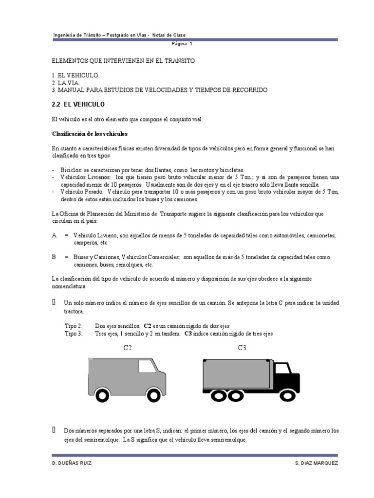 Elementos Que Intervienen en El Transito, Estudio de V y T D | PDF