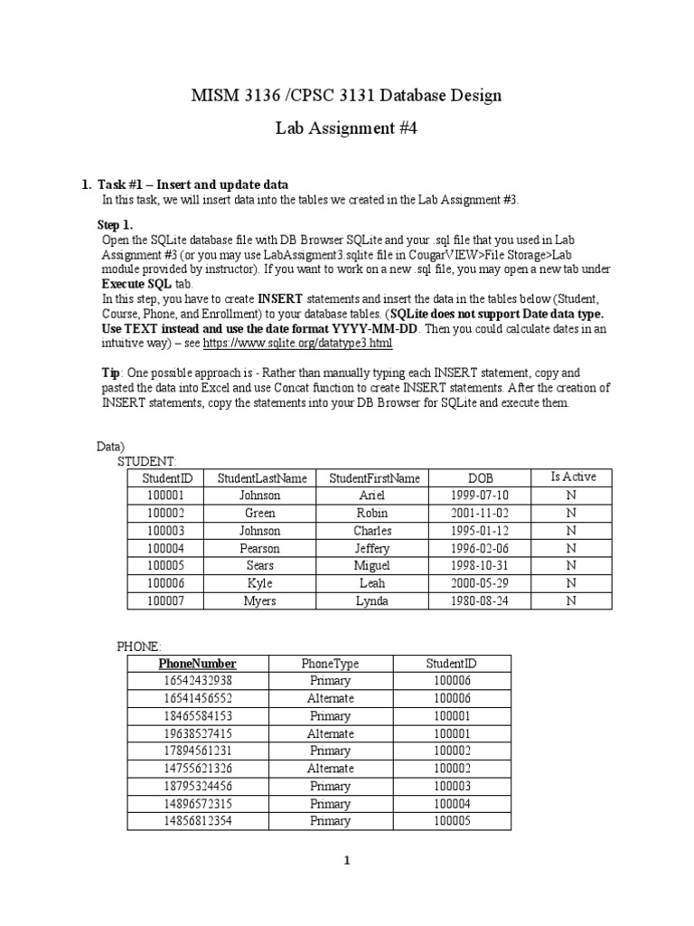 Lab Assignment 4 - Ch3-DML | PDF Lab Assignment 4 - Ch3-DML | PDF