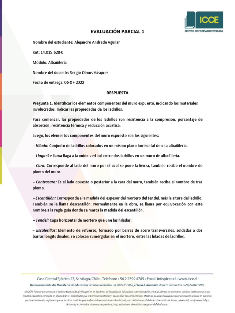 Evaluación Parcial 1 | PDF