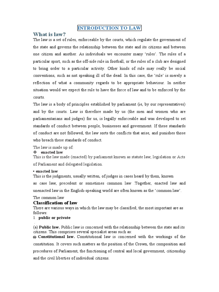 Overview of US Law Principles | PDF | Law
