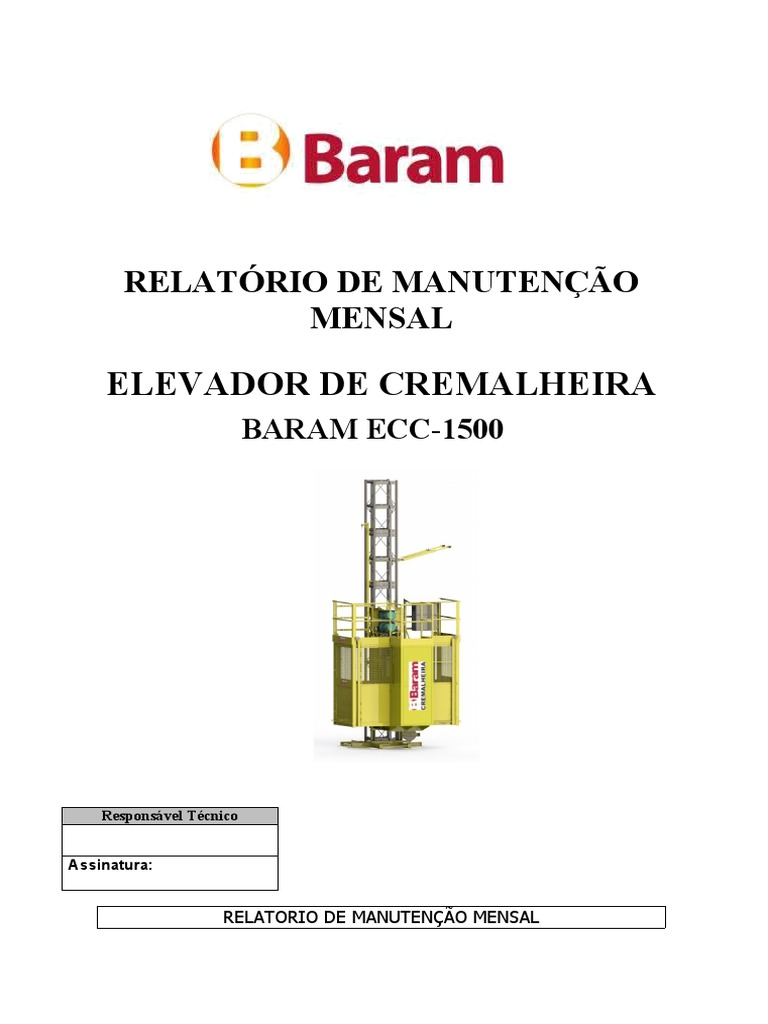 Relatorio de Inspeção Mensal - Ecc1500 - Baram - R0 | PDF