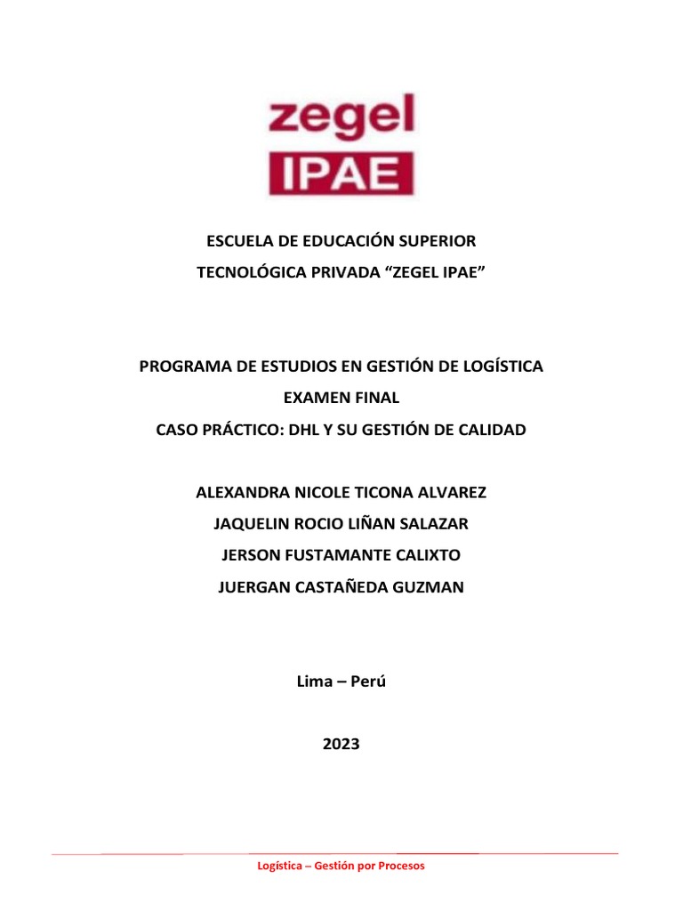 EXAMEN FINAL - Gestion Por Procesos. | PDF