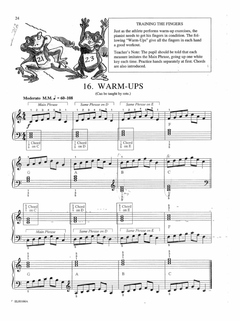 Warm Ups de Piano | PDF