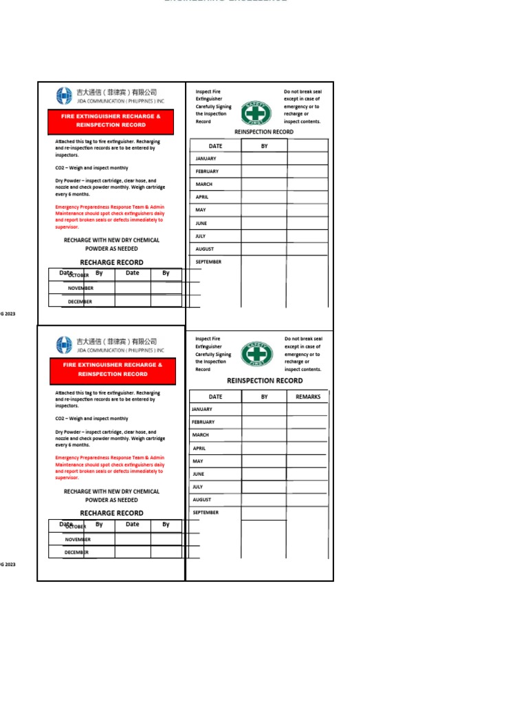 Fire Ext Tag | PDF | Safety | Firearms