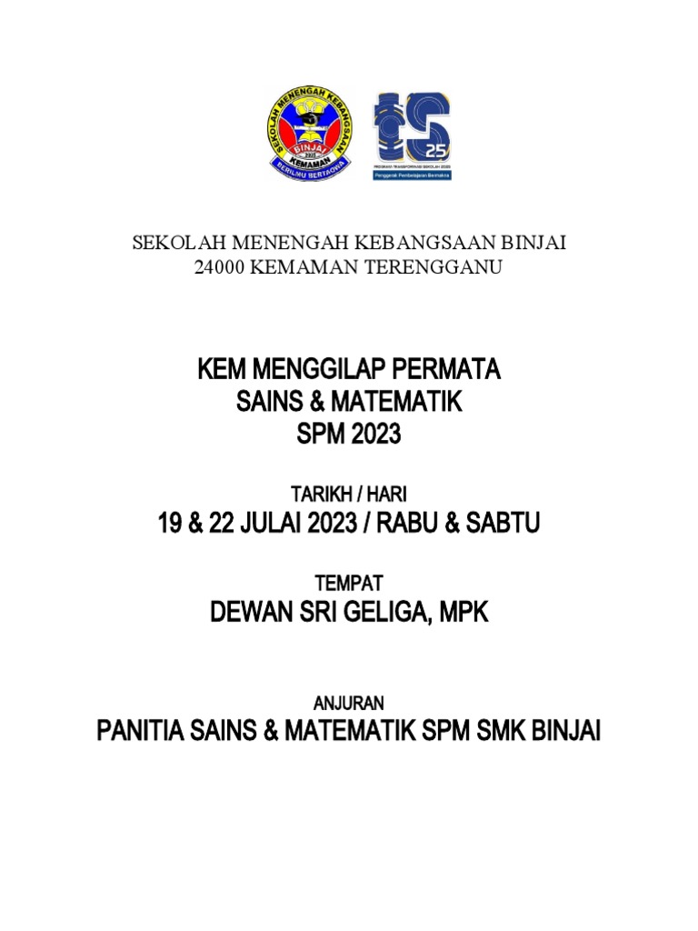 Kem Sains & Matematik SPM 2023 | PDF