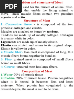 Chemical Composition and Structure of Meat | PDF | Connective Tissue ...
