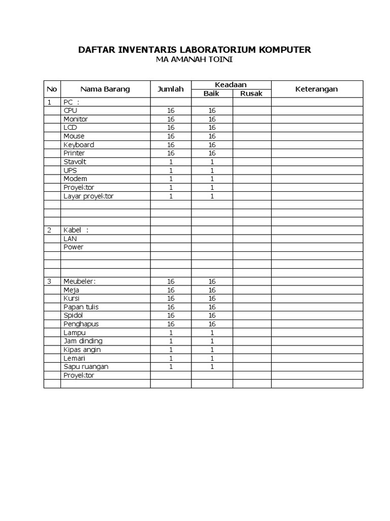Administrasi Lab Komputer | PDF