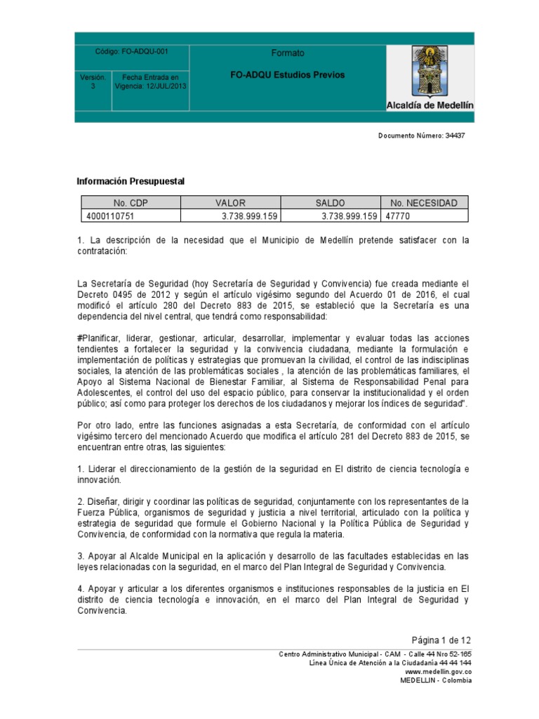 Estudio Previo Abis 34437 | PDF