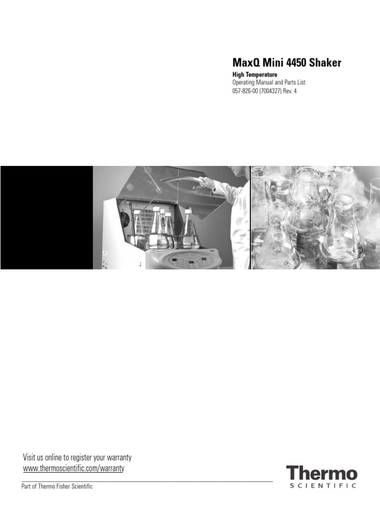 7004327r4 057-826-00 MaxQ 4450 | PDF | Thermometer | Manufactured Goods