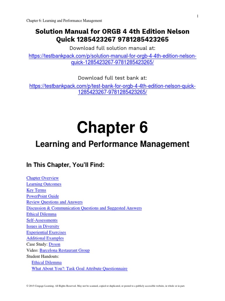 ORGB 4 4th Edition Nelson Solutions Manual Download | PDF