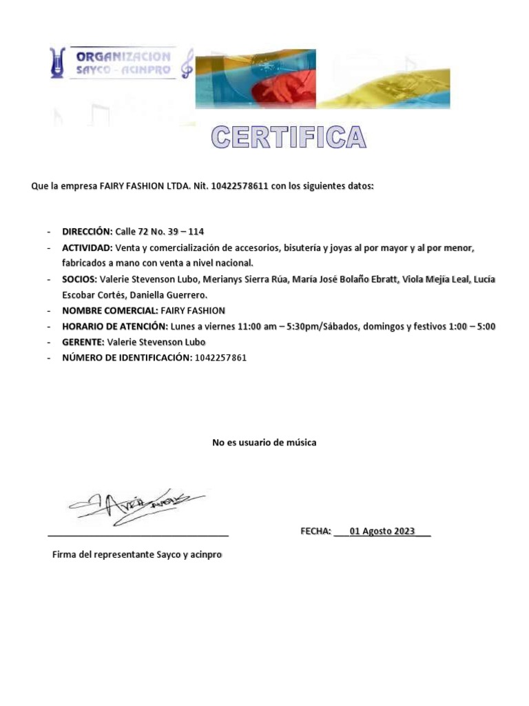 Sayco y Acinpro F&F | PDF