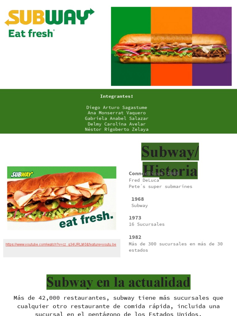 Subway | PDF | Nutrición | Dieta y nutrición