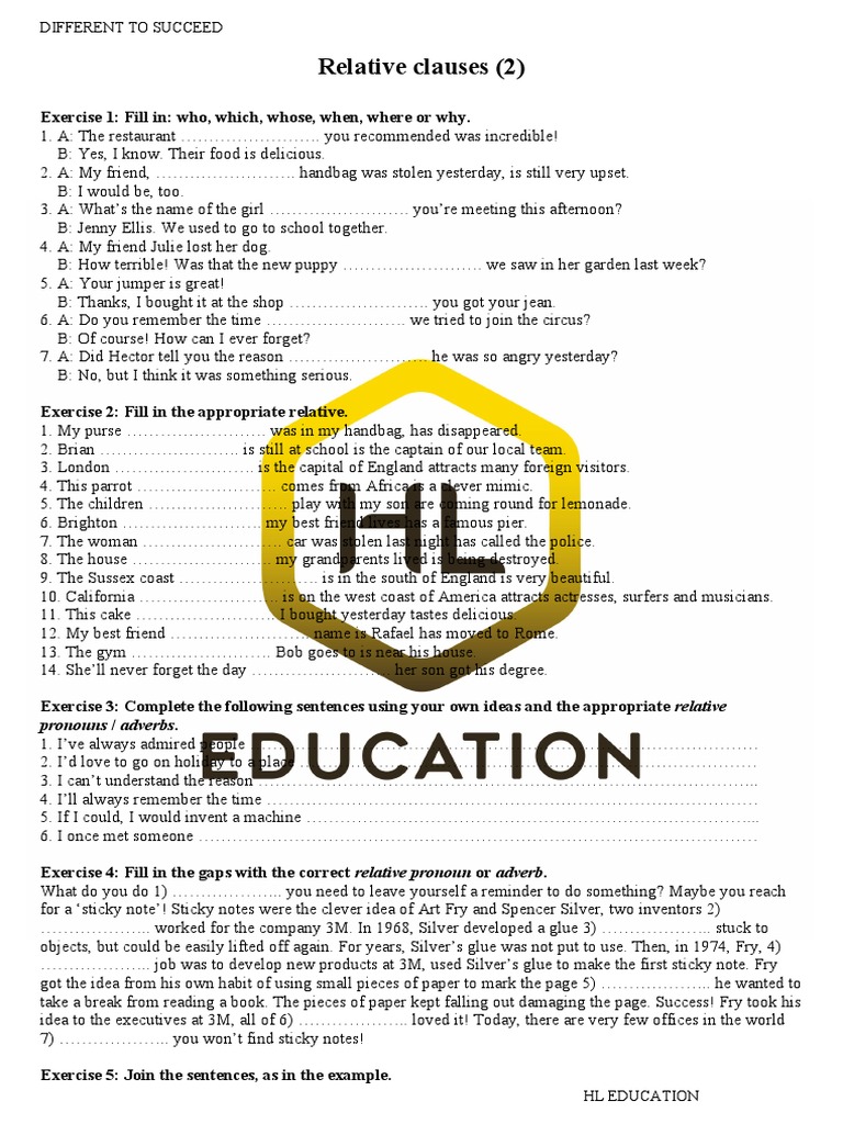 Relative Clauses 2 | PDF