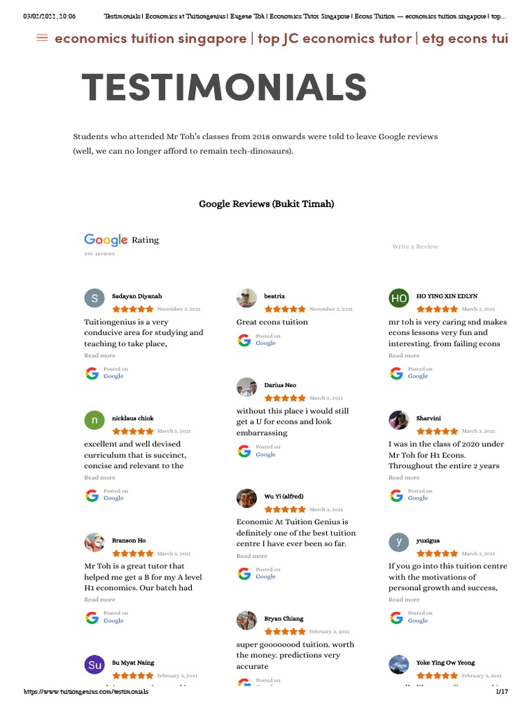 Google Reviews | PDF