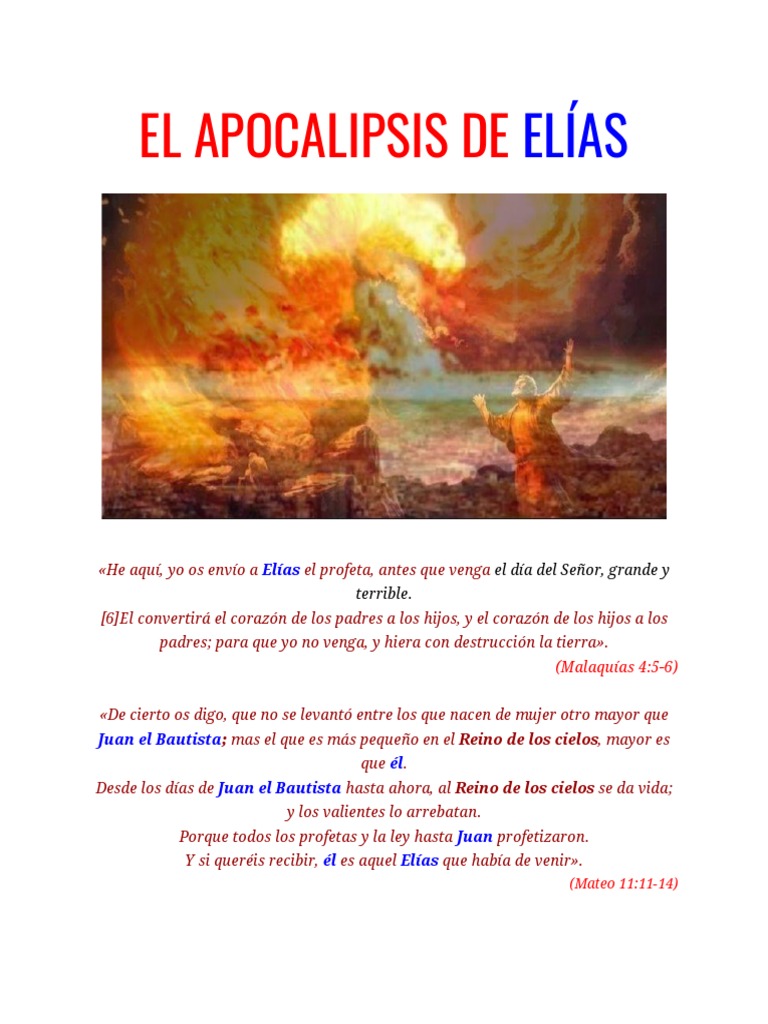 El Apocalipsis de Elías: Mensaje Profético | PDF