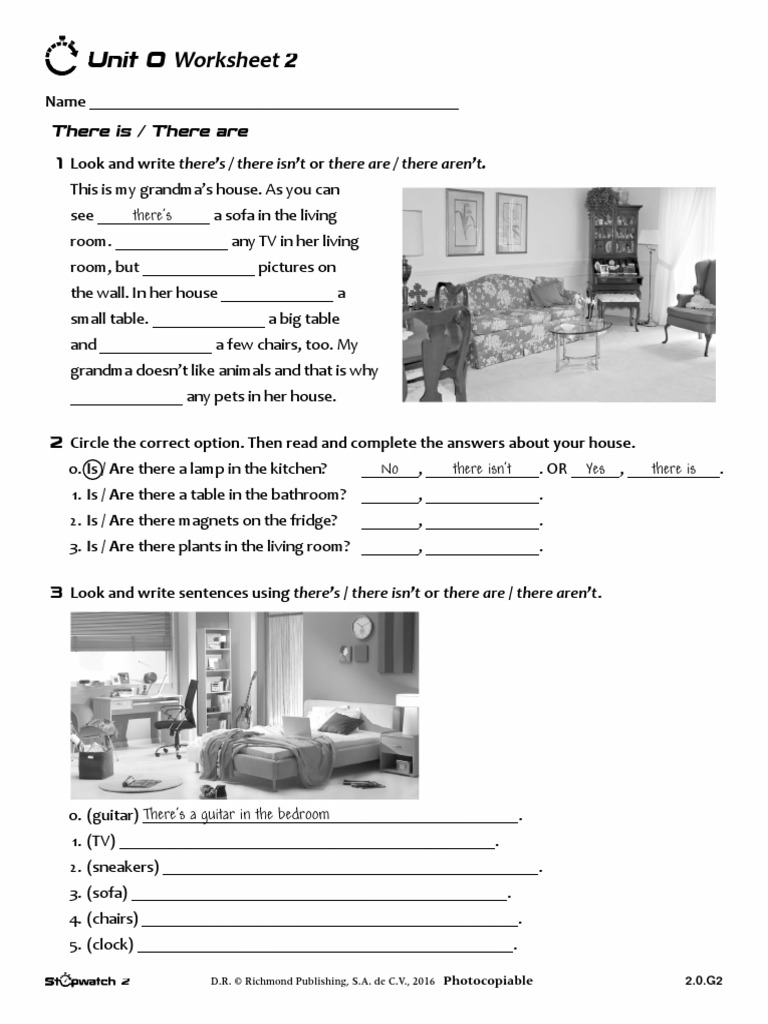 Stopwatch 2 Unit 0 Grammar 2 (2.0.G2) | PDF