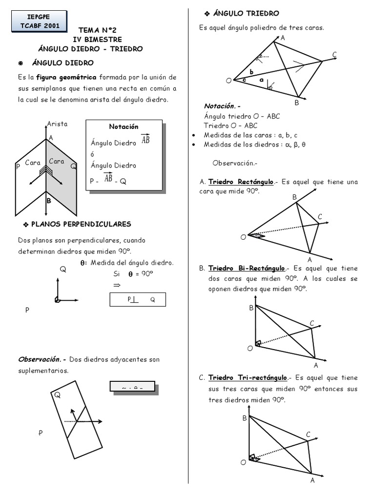 Angulo Diedro - Triedro | PDF