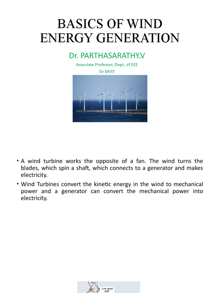 Basics of Wind Energy Generation | PDF | Home & Garden