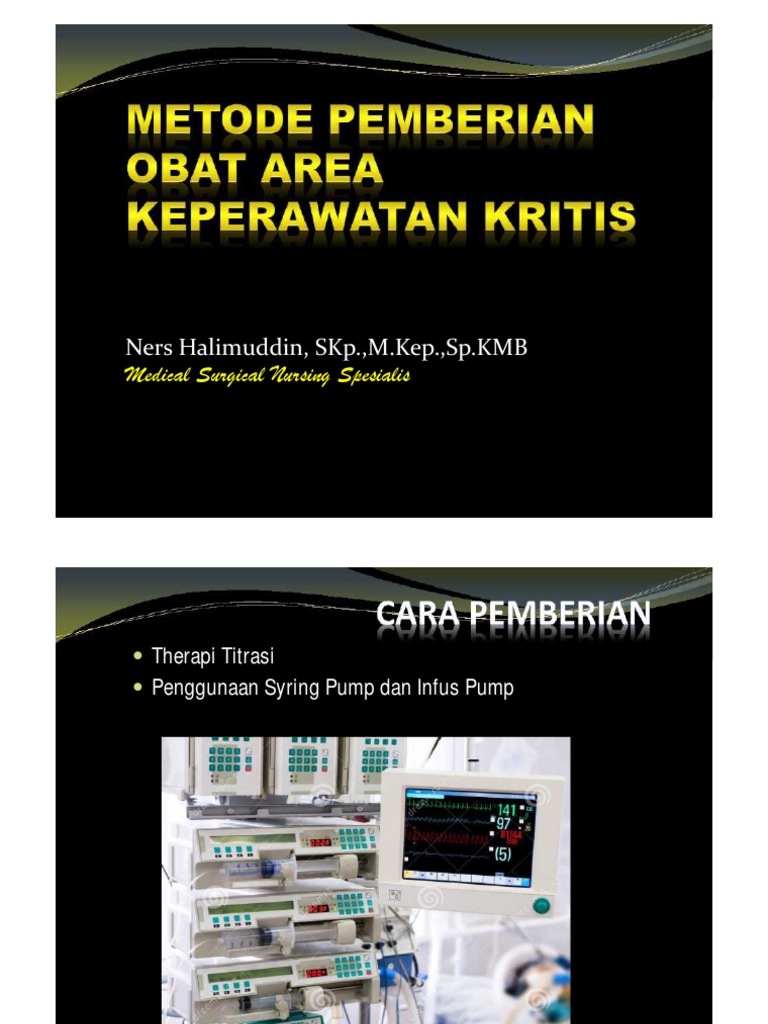 Titrasi Obat Keperawatan Kritis | PDF