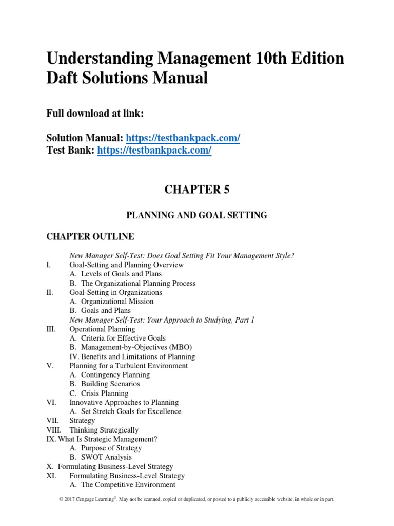 Understanding Management 10th Edition Daft Solutions Manual 1 | PDF