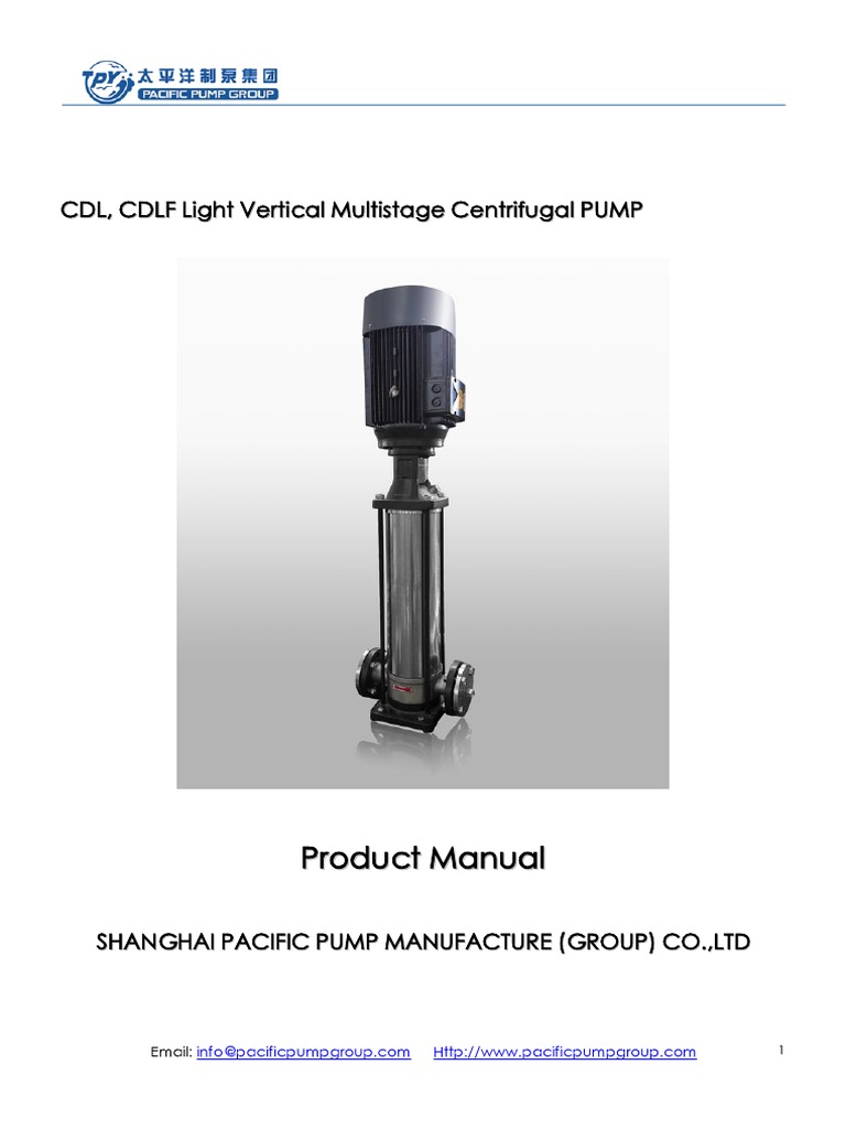CDL (CDLF) Vertical Mutistage Centrifugal Pump | PDF | Pump | Gases