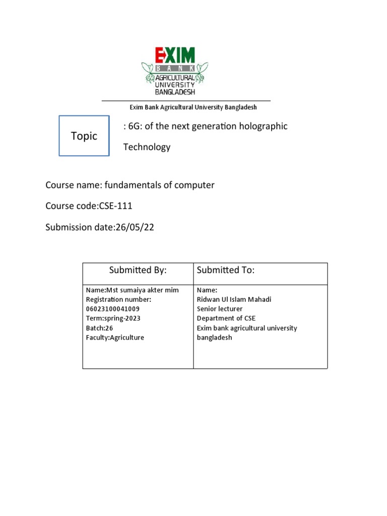 Exim Bank Agricultural University Bangladesh | PDF