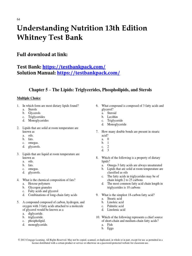 Understanding Dietary Lipids and Fats | PDF