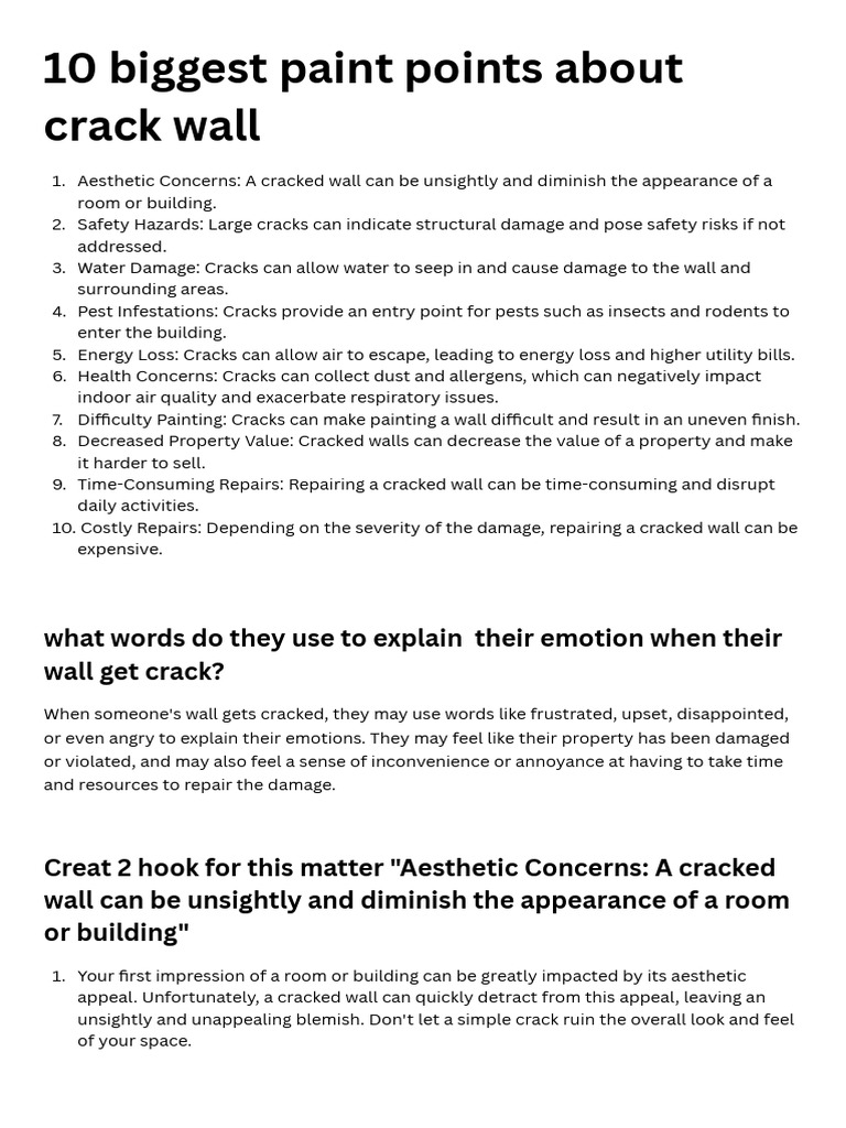 10 Biggest Paint Points About Crack Wall | PDF