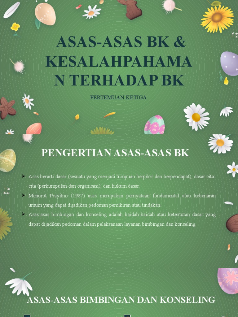 Asas Dan Kesalahpahaman BK Prodi PIAUD | PDF
