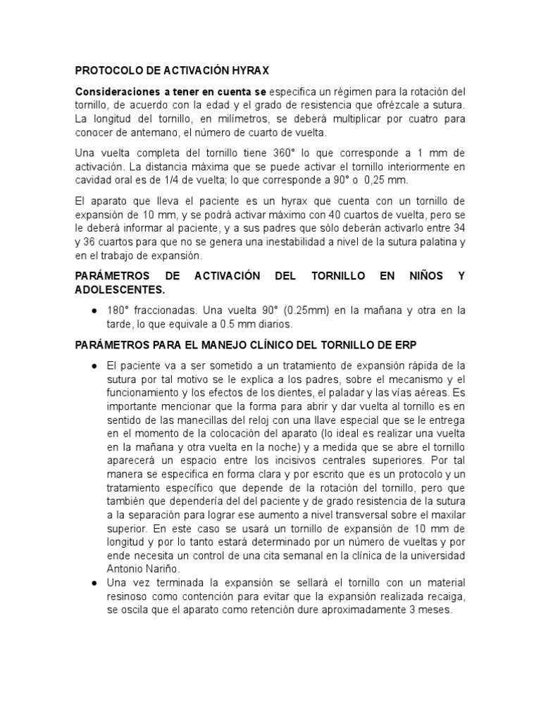 Protocolo de Activacion Hyrax | PDF