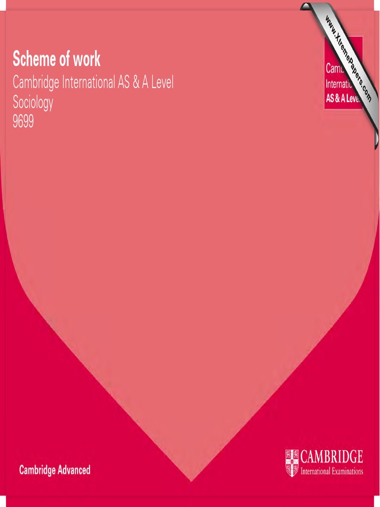 Scheme of Work: Cambridge International AS & A Level Sociology 9699 | PDF