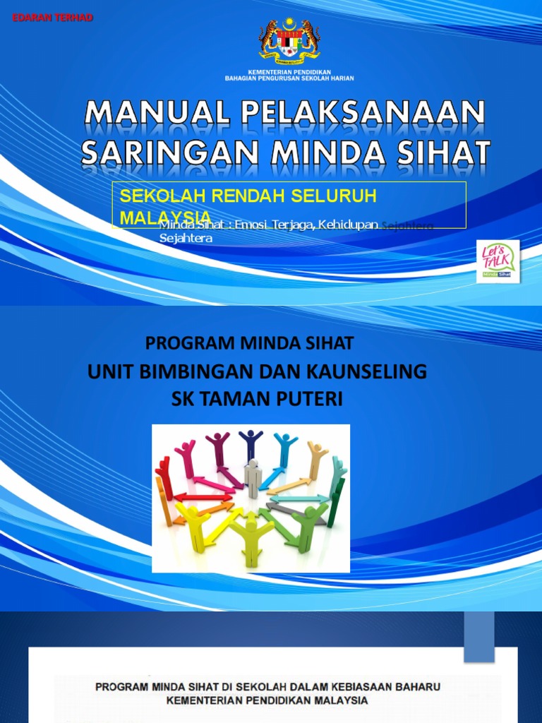 MANUAL PELAKSANAAN SARINGAN MINDA SIHAT SEKOLAH RENDAH 2023 | PDF