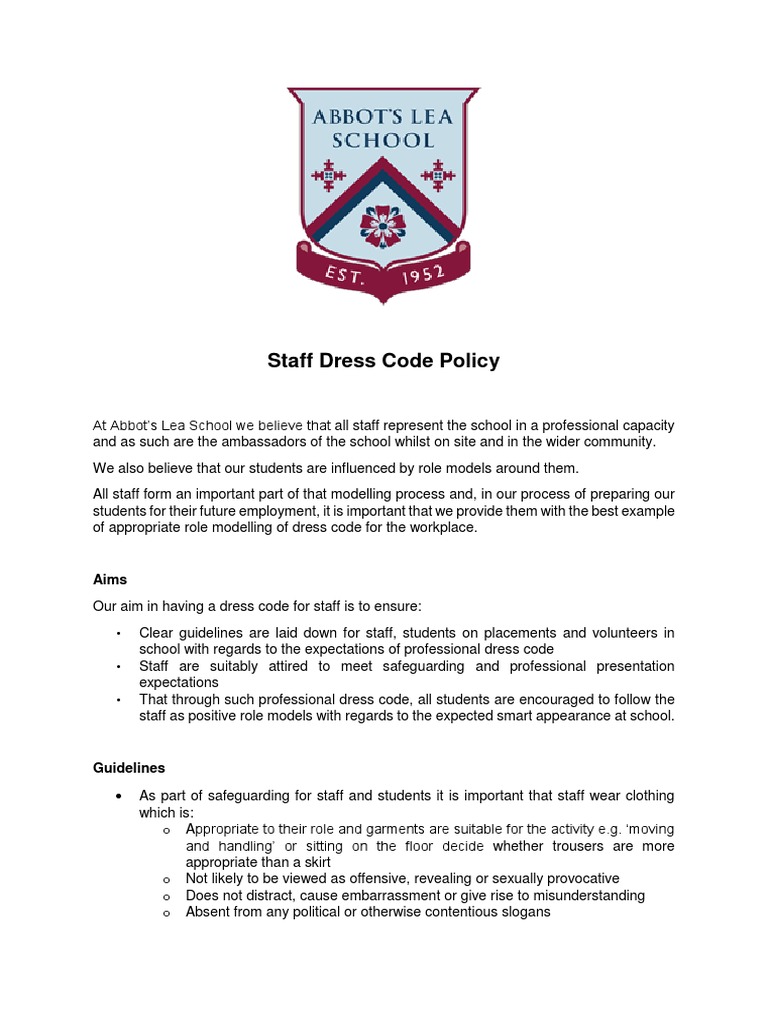 Staff Dress Code | PDF