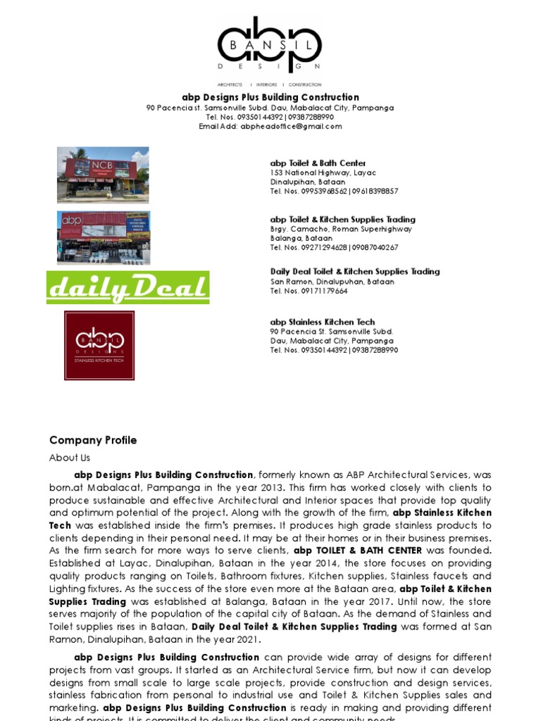 ABP Design Company Profile | PDF