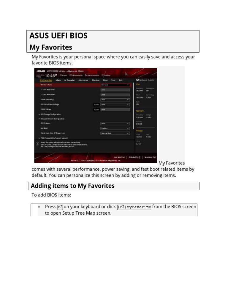 ASUS UEFI BIOS X | PDF