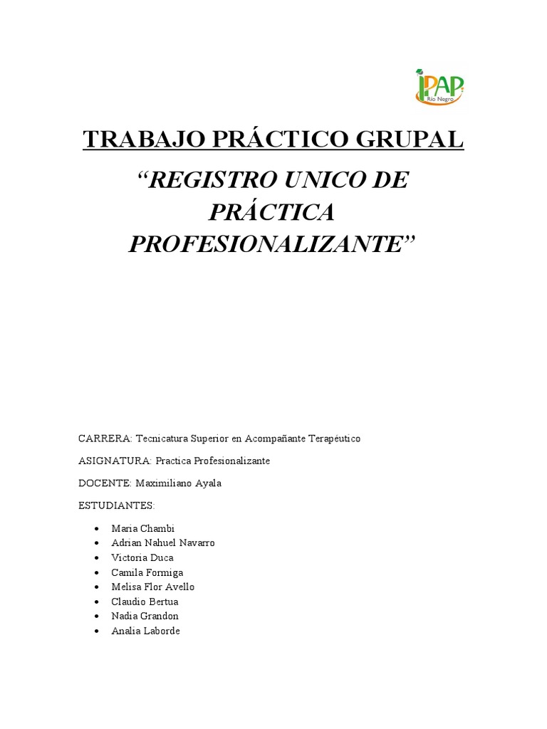 Trabajo Práctico at Caratula | PDF