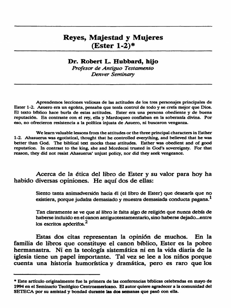 Hubbard - Robert-Reyes, Majestad y Mujeres - 1995 | PDF